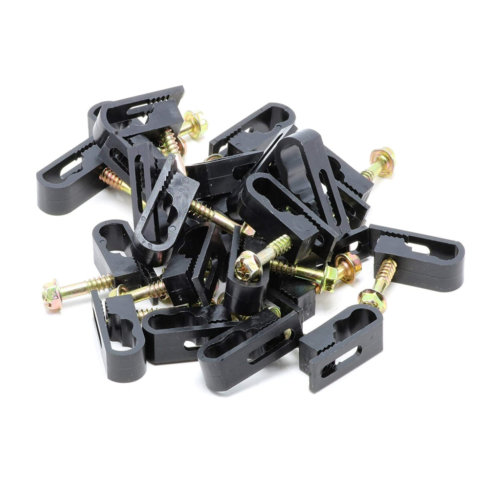 CDD Dual Coaxial RG6 Cable Clips with 1” Screw, 100 Per Bag – 21st ...
