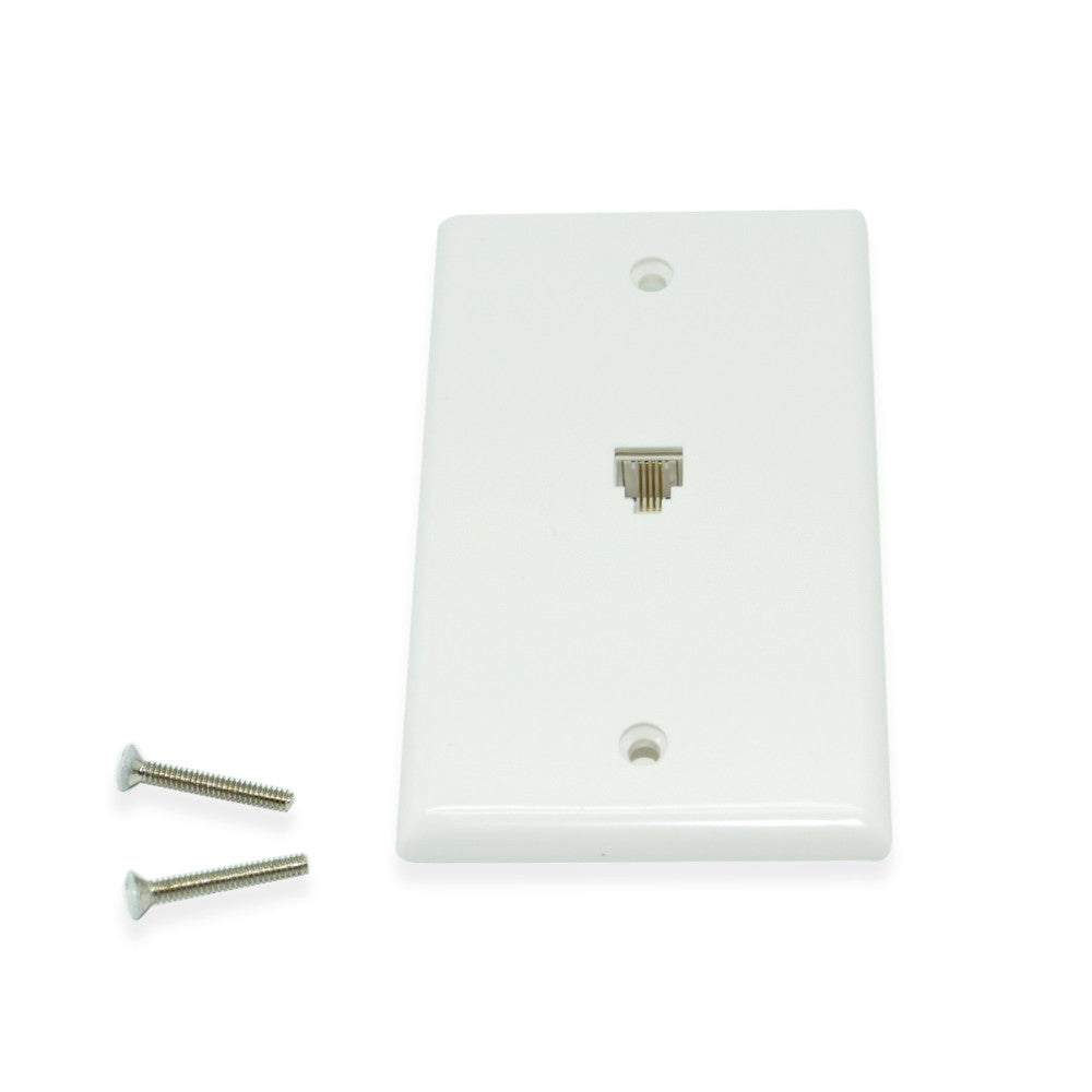 CDD Single Telephone Wall Plate, White – 21st Century Entertainment Inc.